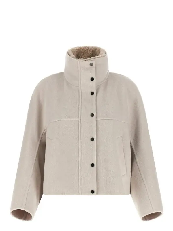 Brunello Cucinelli Cropped Coat - Gray