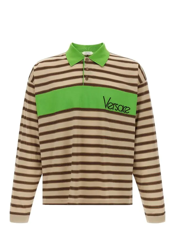 Versace Intarsia Polo Shirt - Multi