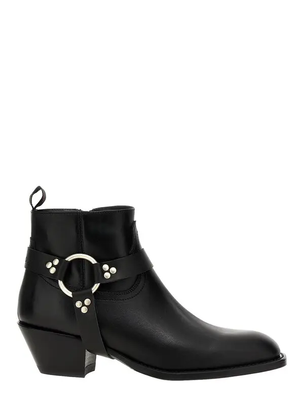 SONORA Dulce Belt Ankle Boots - Black
