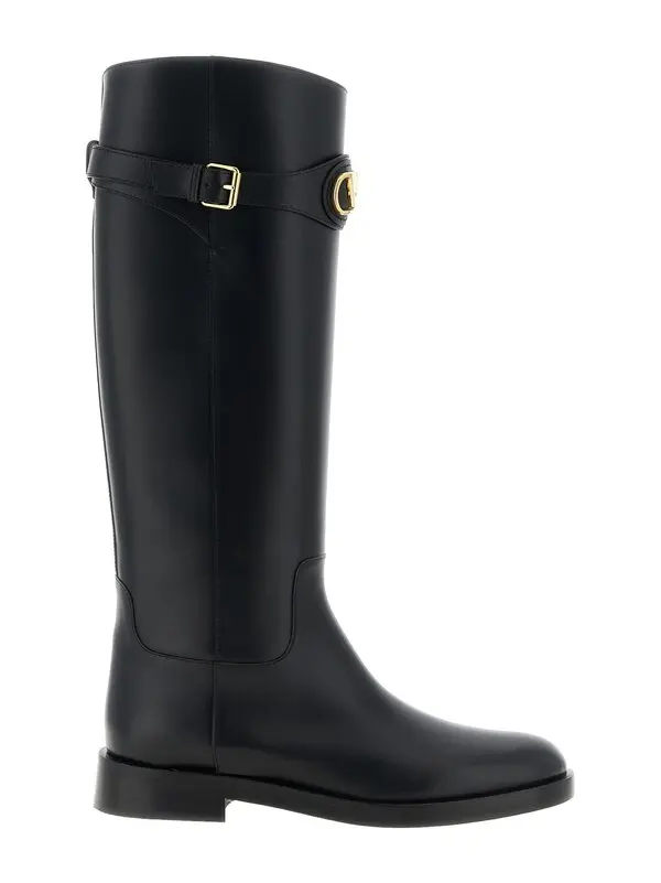 Valentino Garavani Vlogo Signature Boots - Black