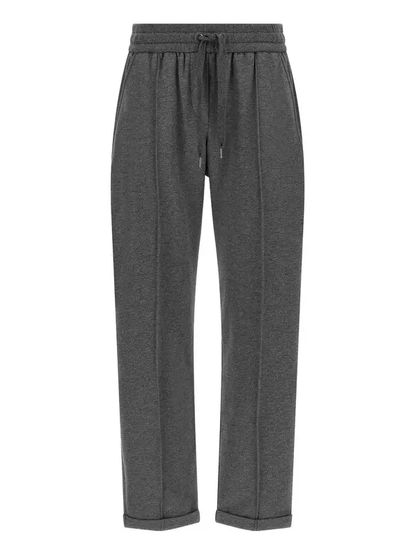 Brunello Cucinelli Flared Sweatshirt Track Joggers - Gray