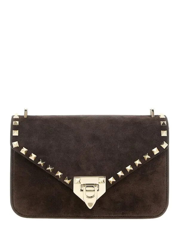 Valentino Garavani Rockstud' Small Shoulder Bag - Brown