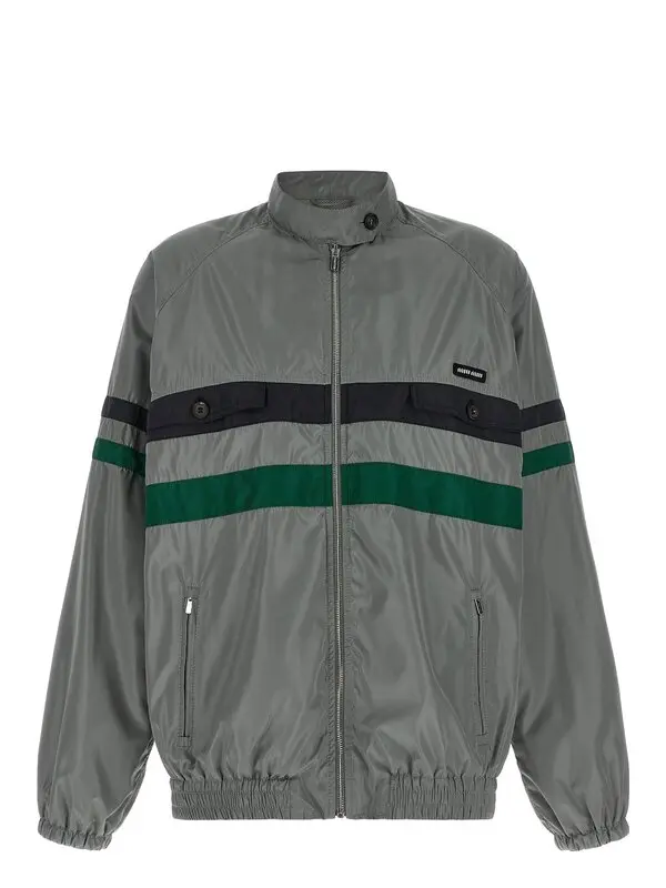 Miu Miu Tech Silk Blouson - Gray
