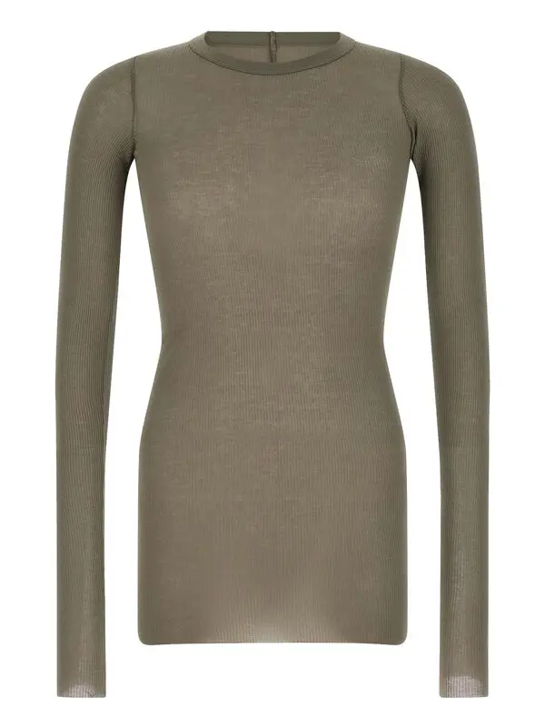 Rick Owens Rib Ls T' T-shirt - Gray