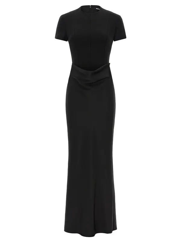 ROTATE BY BIRGER CHRISTENSEN Draped Mermaid Dress - Black