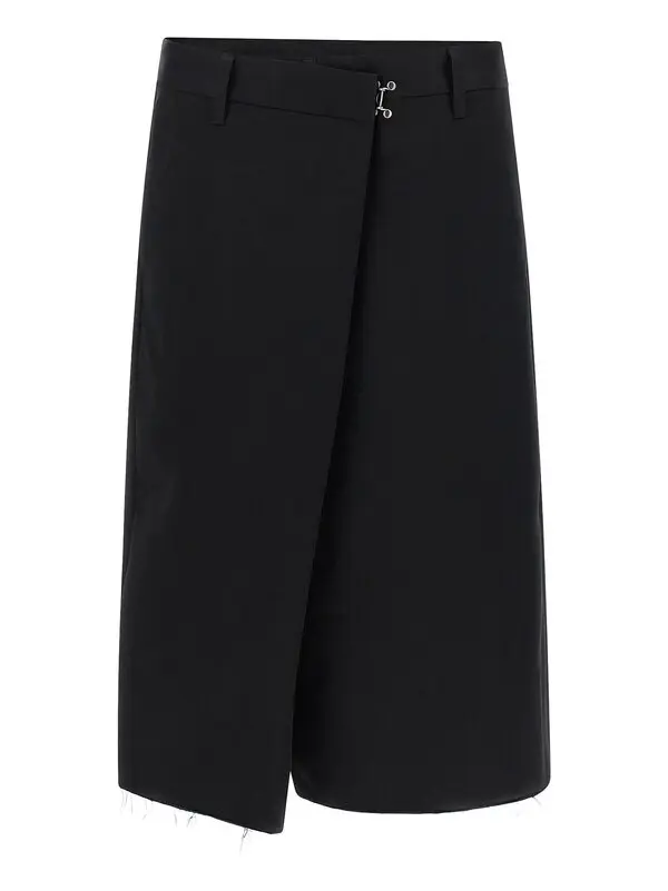 MAISON MARGIELA Asymmetrical Wrap Bermuda Shorts - Black