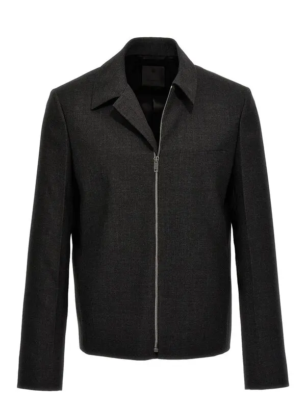 Givenchy Structured Wool Blouson - Gray