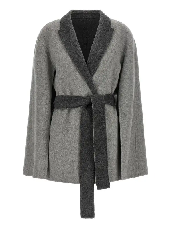 Alberta Ferretti Cardigan With Cape Sleeves - Gray