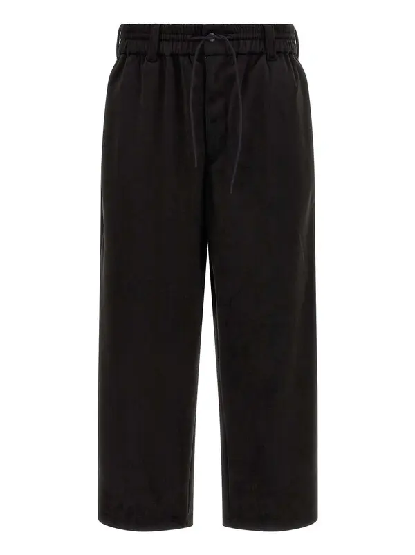 Y3 Velvet Effect Joggers - Black