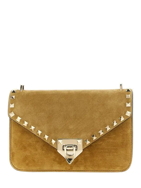 Valentino Garavani Rockstud Small Shoulder Bag - Beige