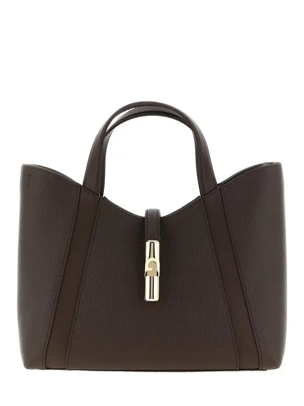 Furla Goccia S Leather Tote Bag - Brown