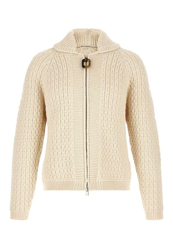 J.W.ANDERSON Cable Cardigan - White