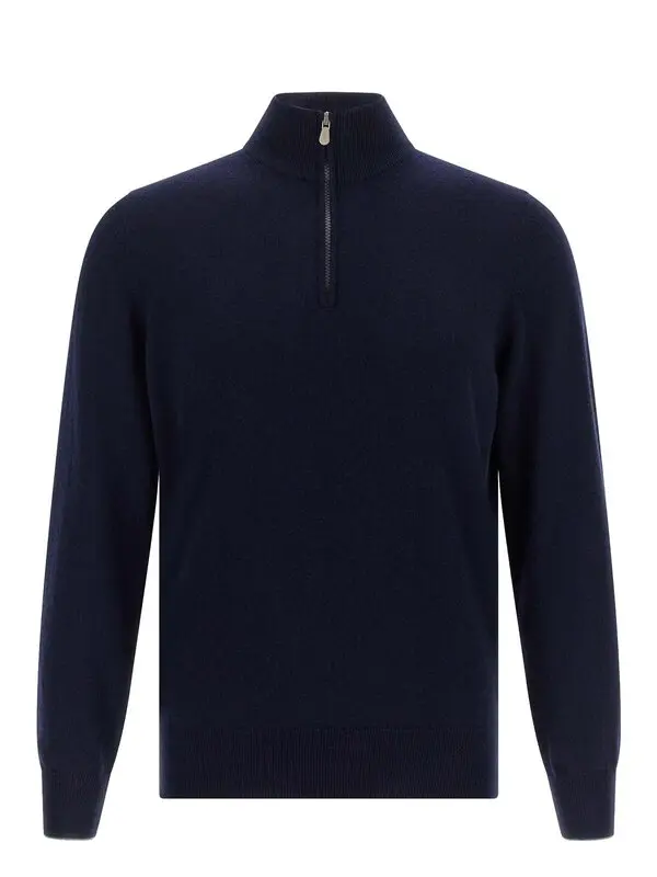 Brunello Cucinelli Half-zip Sweater - Blue
