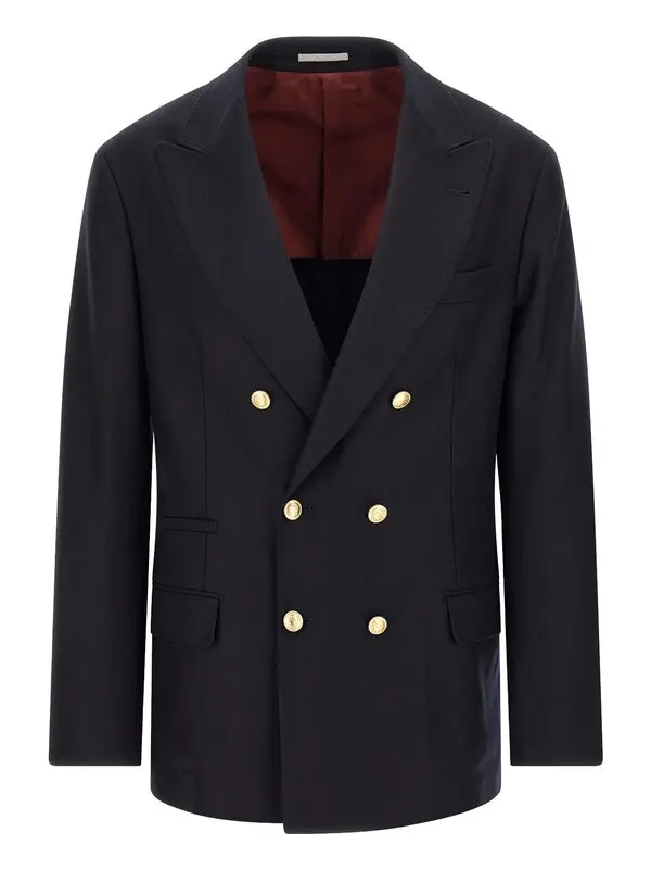Brunello Cucinelli Double-breasted Blazer - Blue