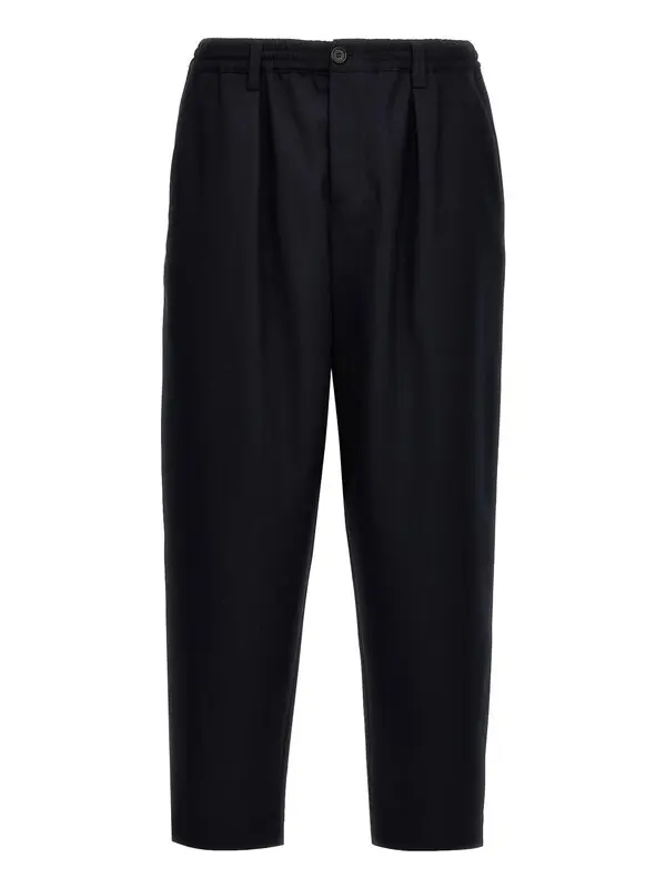 Marni Tropical Wool Cropped Trousers - Blue