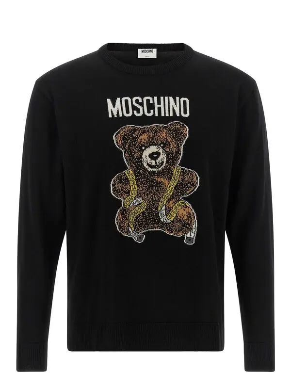 Moschino Teddy Bear Virgin Wool Sweater - Black