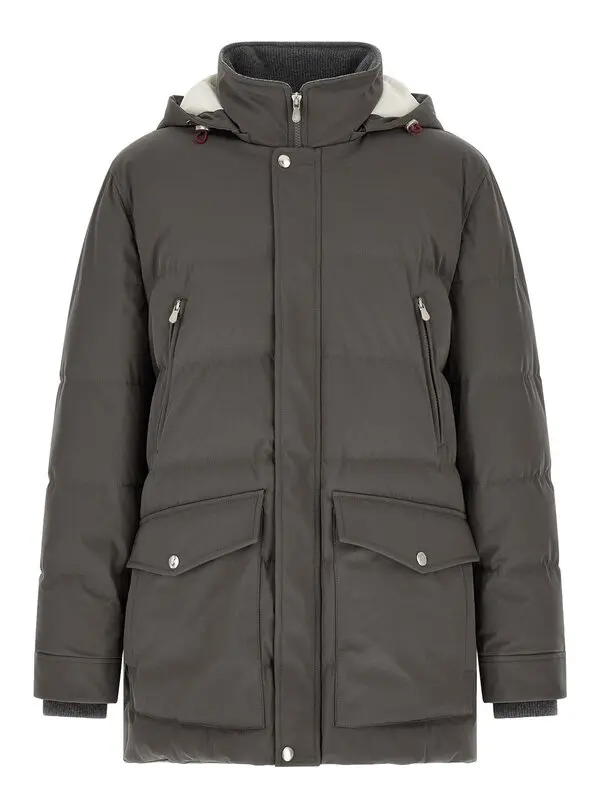 Brunello Cucinelli Quilted Parka - Gray