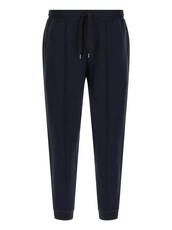 Brunello Cucinelli Cotton, Cashmere And Silk Joggers - Blue