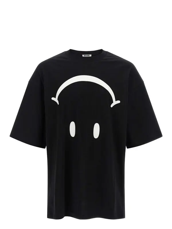 Moschino Smiley' T-shirt - White/black