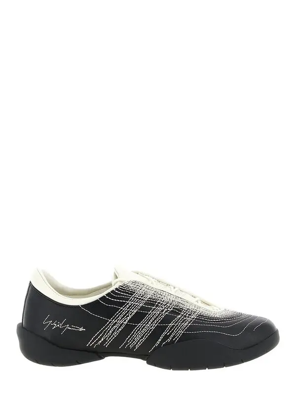 Y3 Regu Leather Sneakers - Black