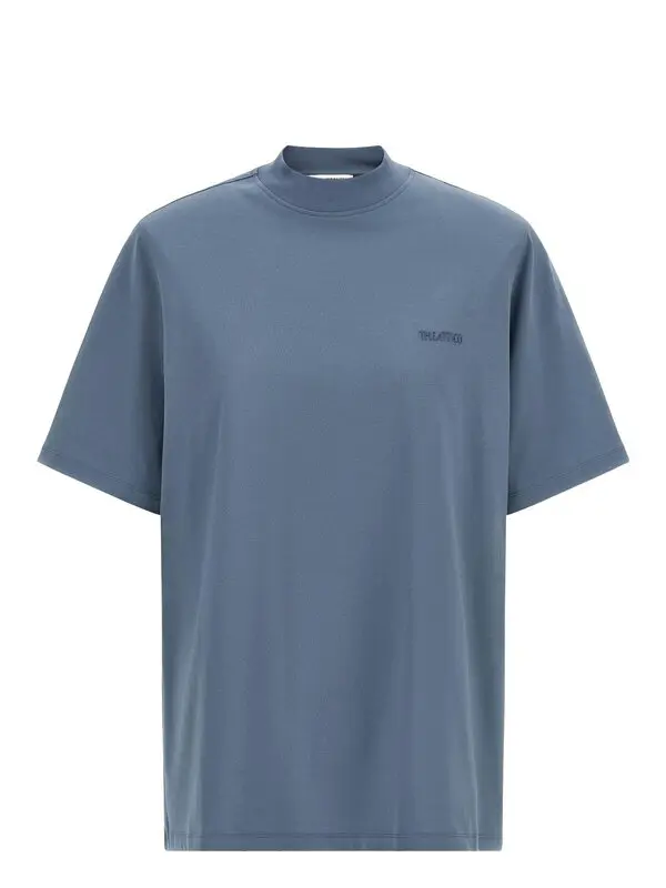 Attico Mock-neck T-shirt - Blue