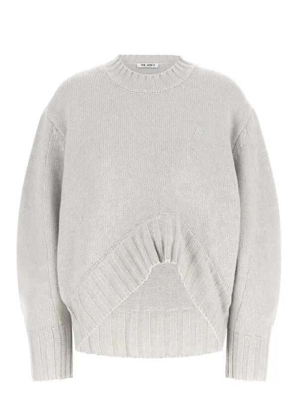 Attico Asymmetrical Hem Sweater - Gray