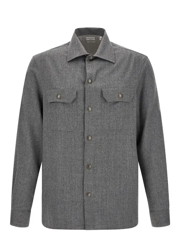 Brunello Cucinelli Flannel Overshirt - Gray