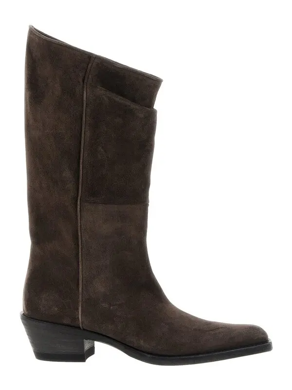 Khaite Clive Suede Boots - Brown