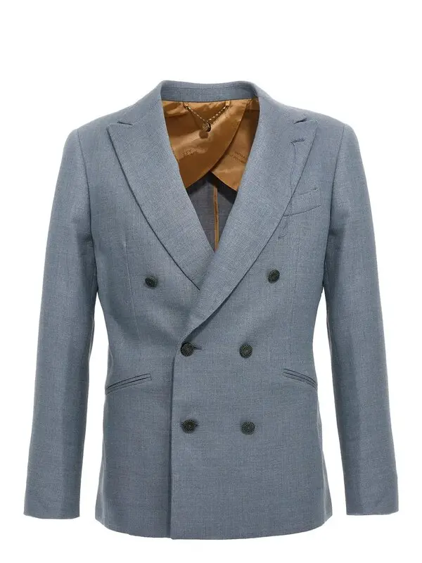 MAURIZIO MIRI Double-breasted Blazer - Light Blue