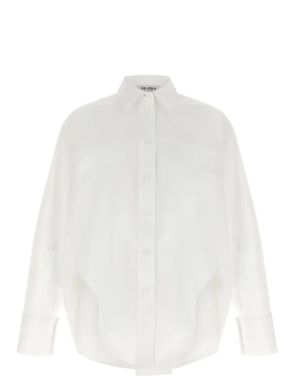 Attico Shaped Hem Shirt - White
