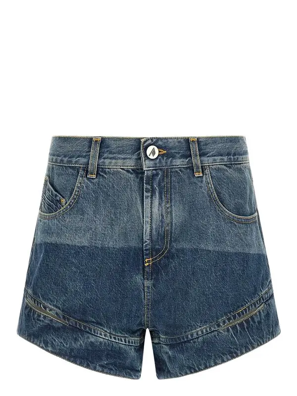 Attico Cut-out Shorts - Blue