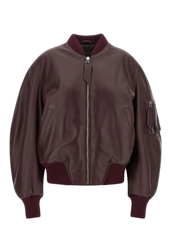 Attico Anja Bomber Jacket - Bordeaux
