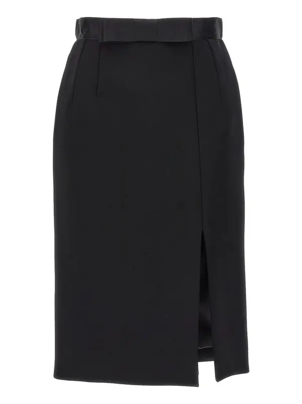 Dolce & Gabbana Wool Pencil Skirt - Black
