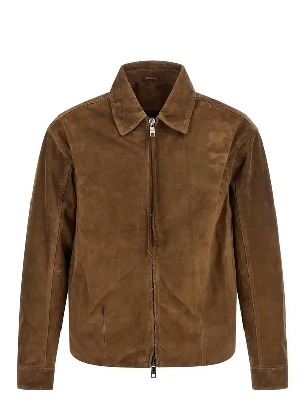GIORGIO BRATO Suede Jacket - Brown