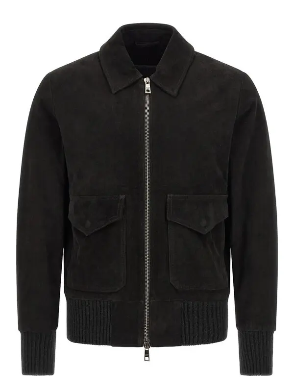 GIORGIO BRATO Aviator Jacket - Black