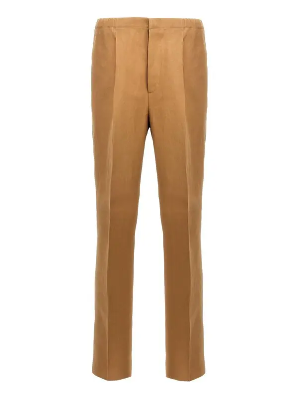 Fendi Paper Canvas Trousers - Beige
