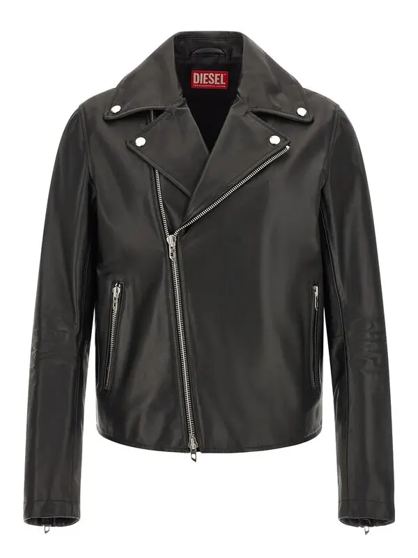 DIESEL® L-eo-wrd Biker Jacket - Black
