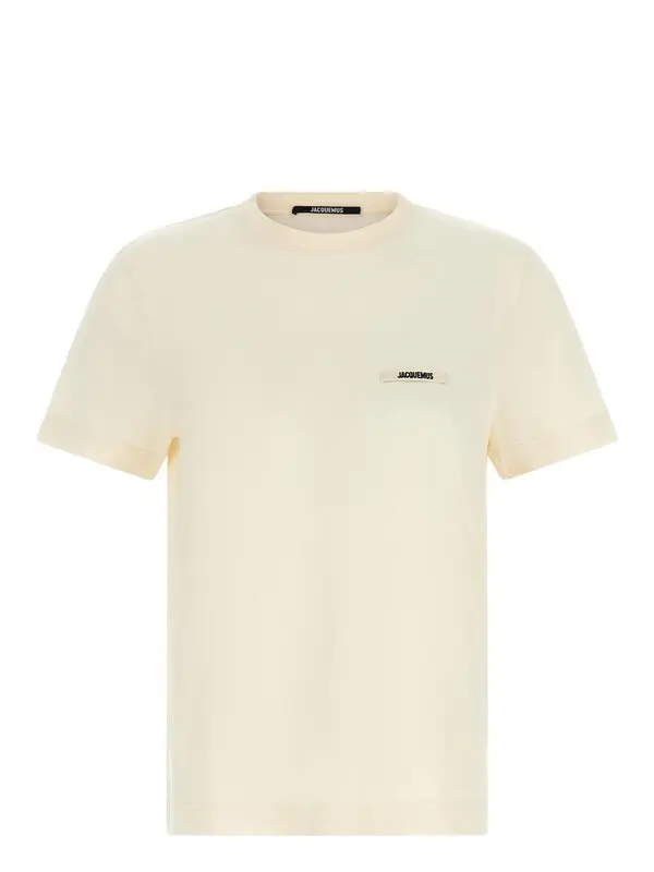 Jacquemus Le T-shirt Gros-grain' T-shirt - Beige