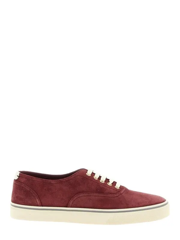 Brunello Cucinelli Suede Sneakers - Bordeaux