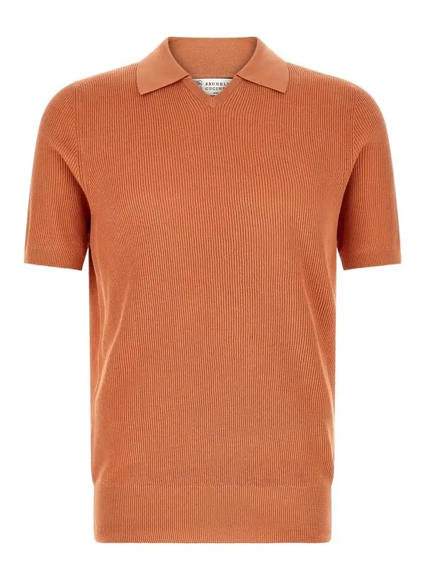 Brunello Cucinelli English Coast Polo Shirt - Orange