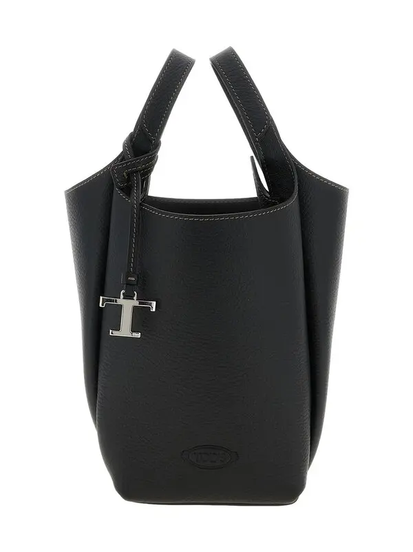 TOD'S T Timeless Mini Bucket Bag - Black