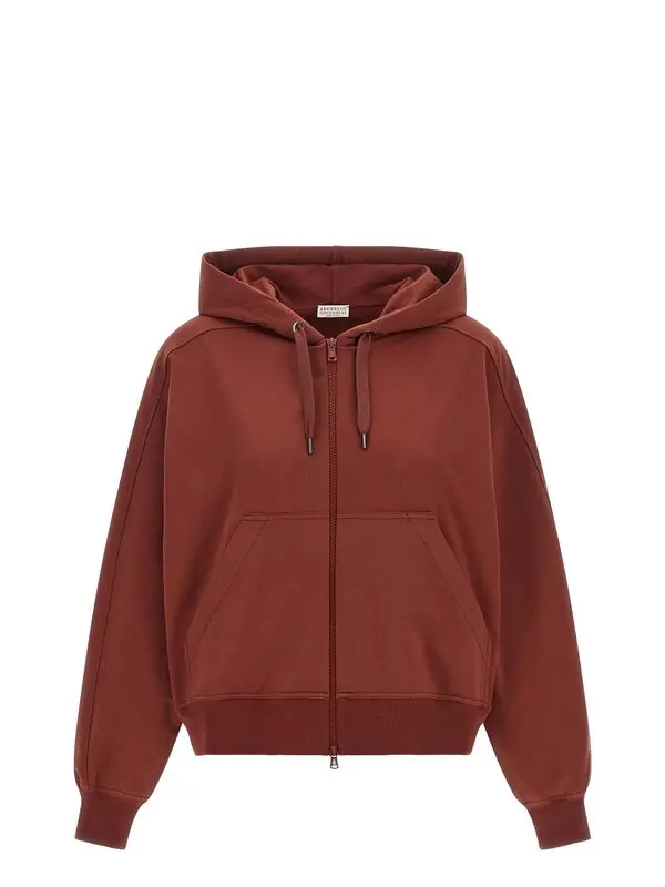 Brunello Cucinelli Solomei Ad Mcccxci Hoodie - Bordeaux