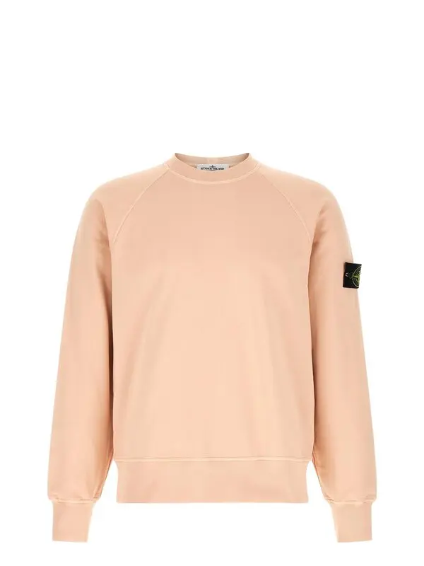 Stone Island Cotton Crew Neck Sweatshirt - Pink