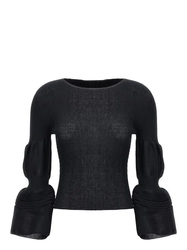 Issey Miyake Assemblage Branch Knit Top - Black