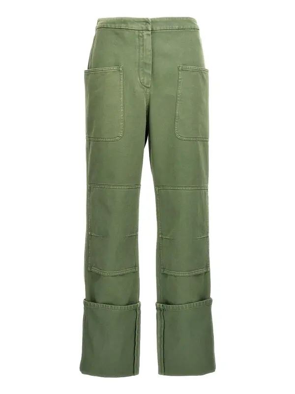 Max Mara Facella Heavy Drill Trousers - Green