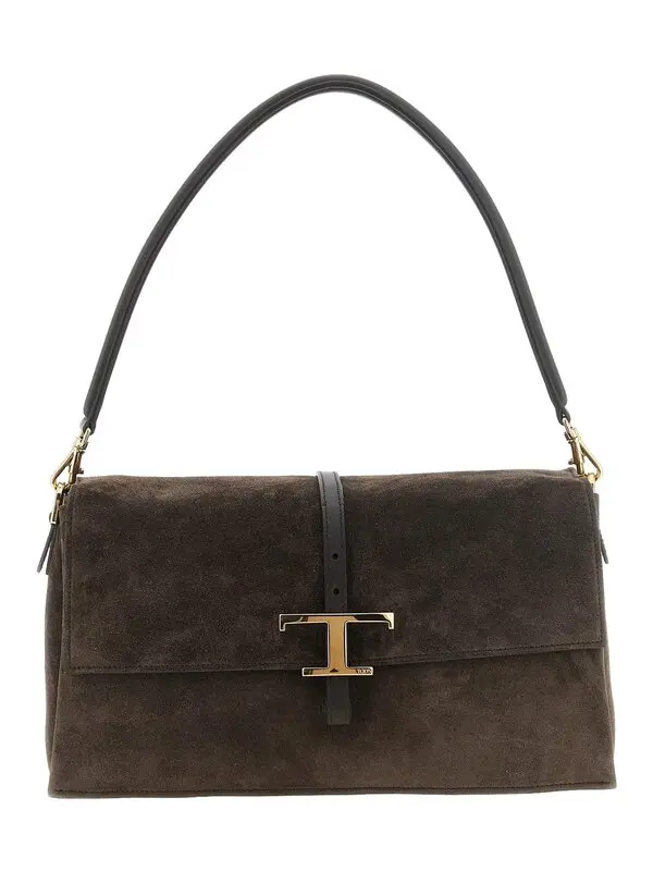 TOD'S Flap T Timeless Shoulder Bag - Brown