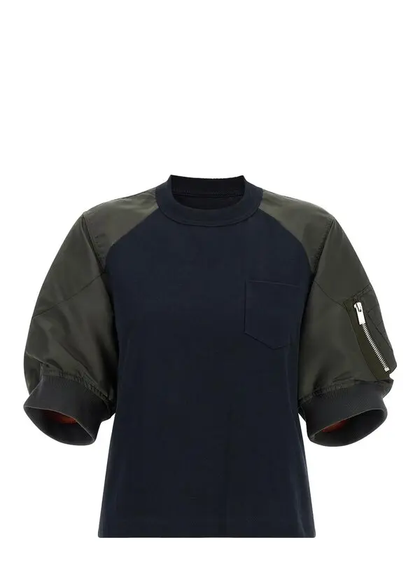 Sacai Hybrid T-shirt - Blue