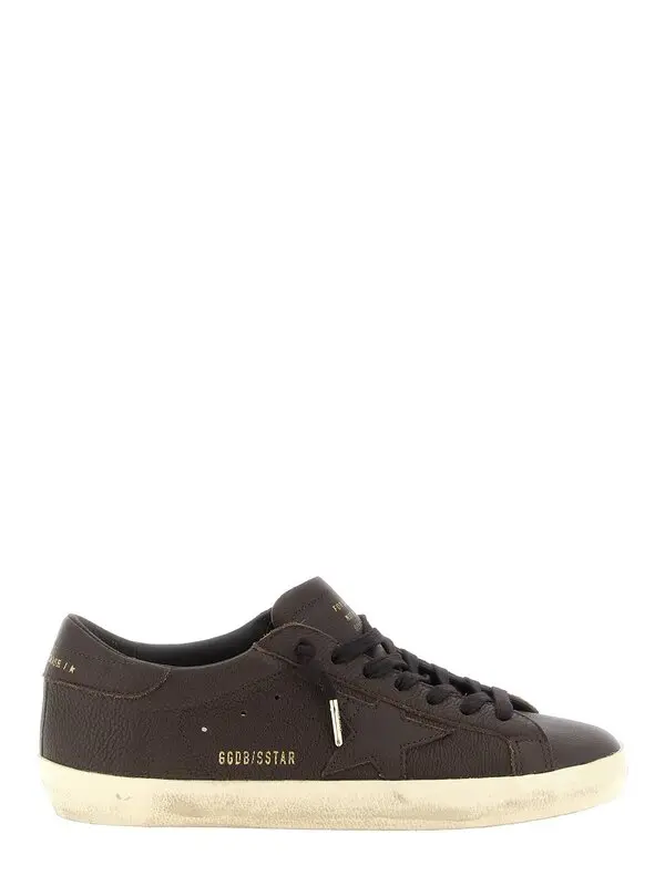 GOLDEN GOOSE Super-star Leather Sneakers - Brown