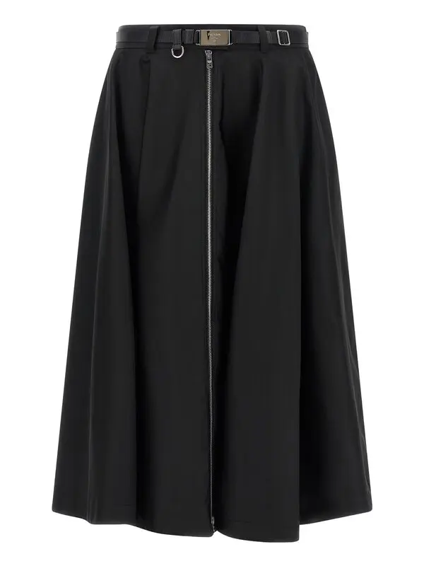 Prada Re-nylon Flared Skirt - Black