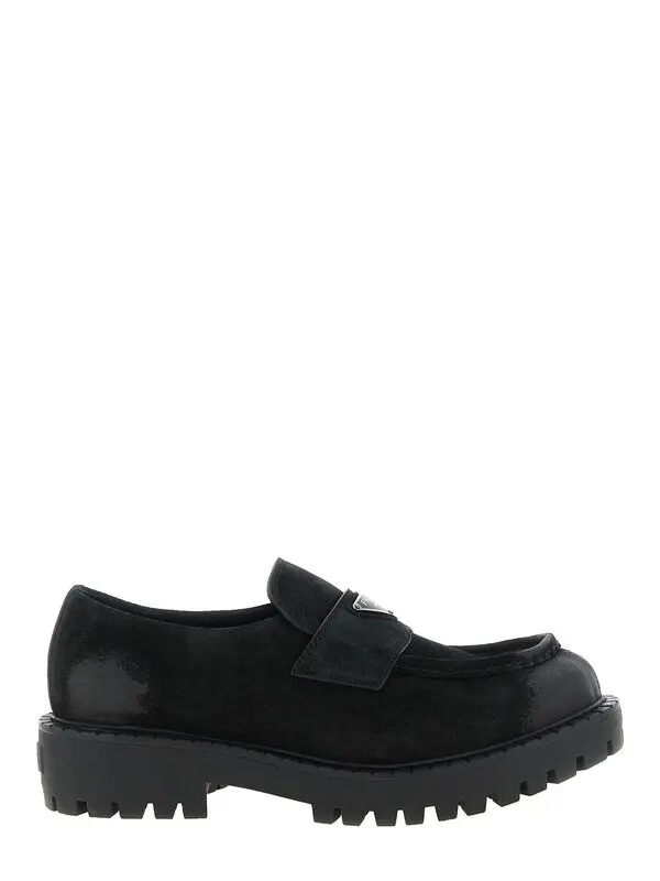 Prada Suede Loafers - Black
